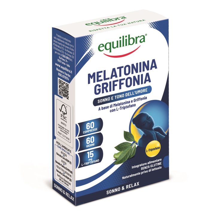 Melatonina + Griffonia Equilibra® 60 Comprimidos - Farmacia Loreto